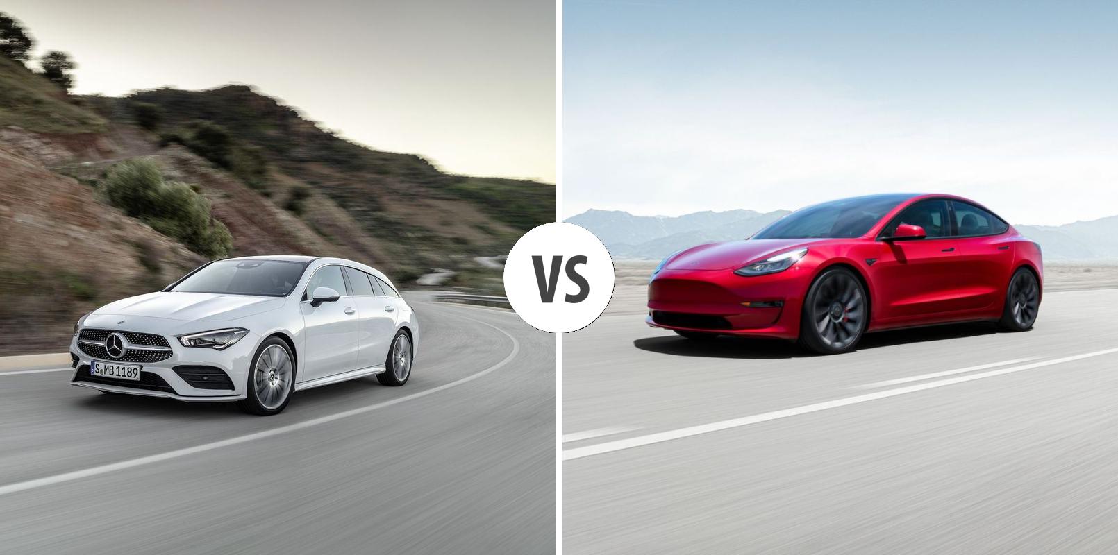 Mercedes CLA Shooting Brake vs Tesla Model 3 vertailu - erot, hinnat ja ...